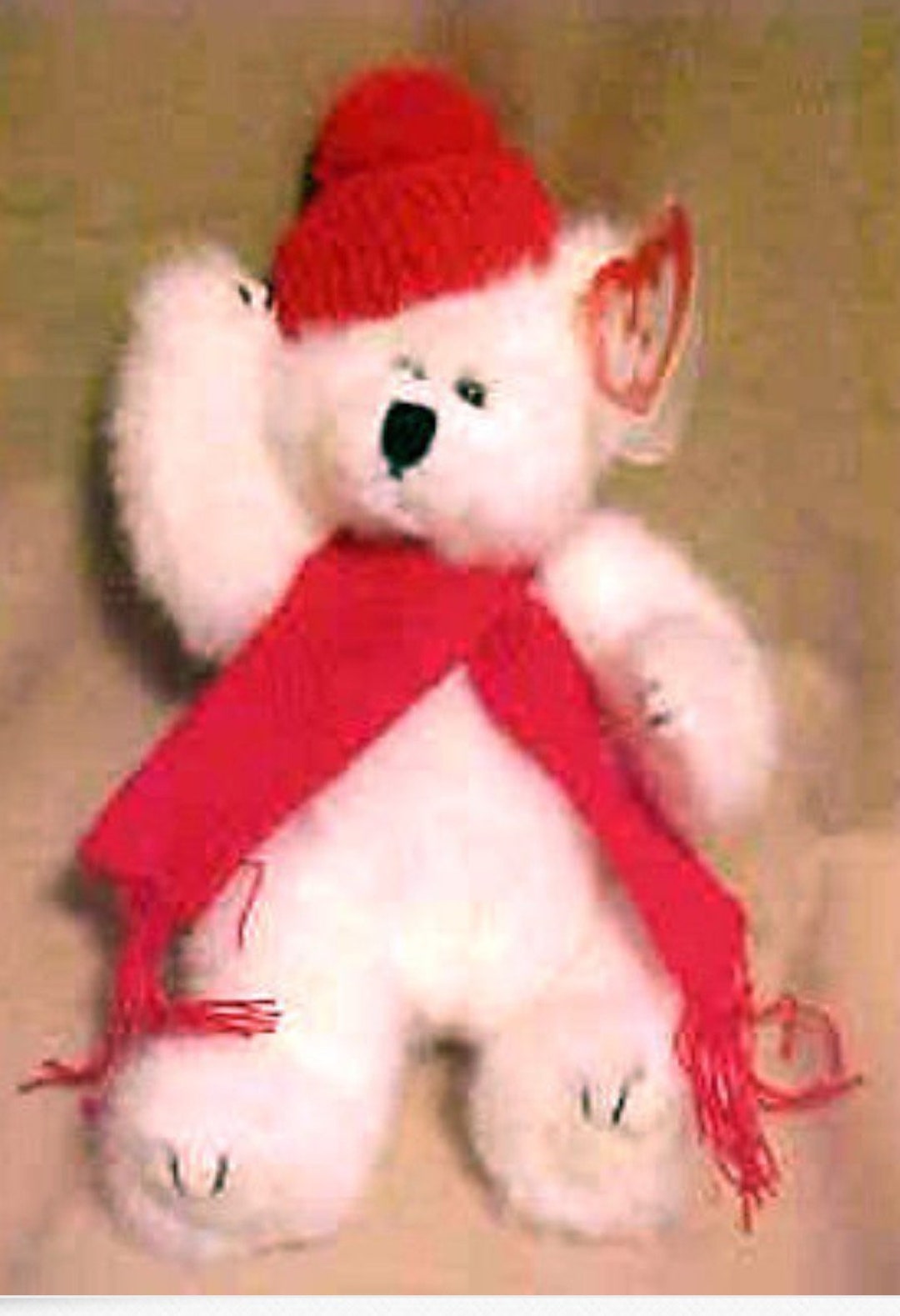 Plush White Polar Bear Peppermint Attic Treasure Ty Stuffed Animal - Etsy