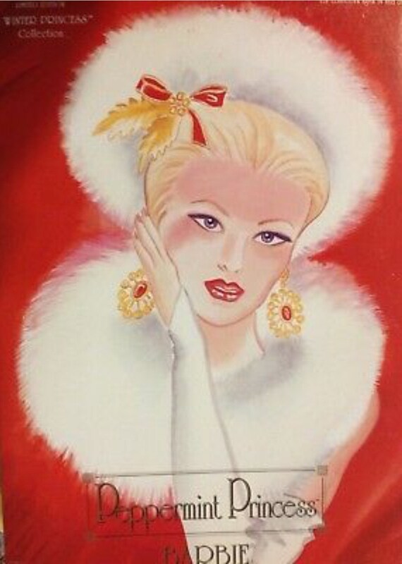 Dolls Peppermint Princess Christmas Barbie Doll 1994 Mattel #13598 NRFB ...