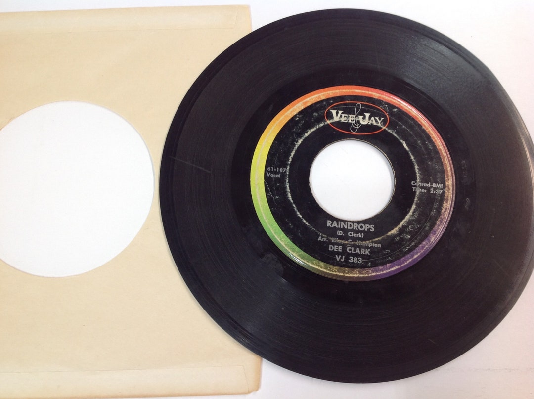 Dee Clark Raindrops I Want to Love You Original Vinyl 45 RPM Record Vee Jay 1961 - Etsy