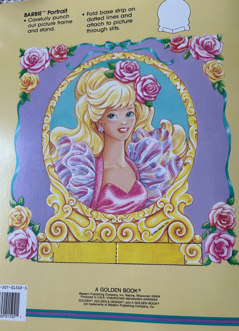 Golden Mattel Vintage Barbie Paper Doll Book 1991 Uncut - Etsy