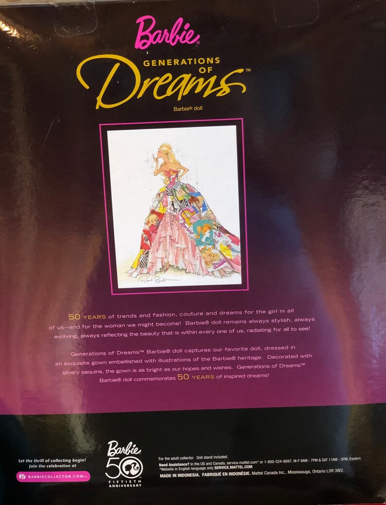 Mattel Generations of Dreams Barbie Doll NRFB P7940 50th - Etsy