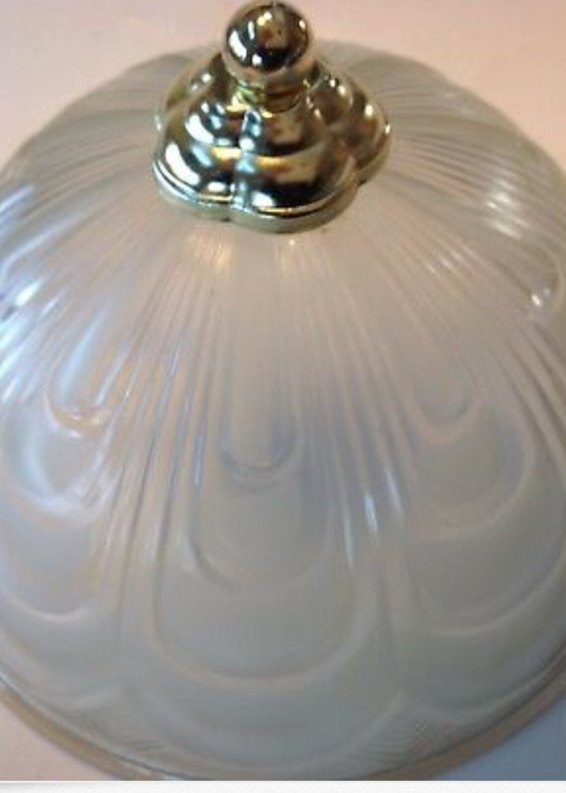 Ceiling Light Fixture Clear Satin Glass Shade Drape Pattern - Etsy