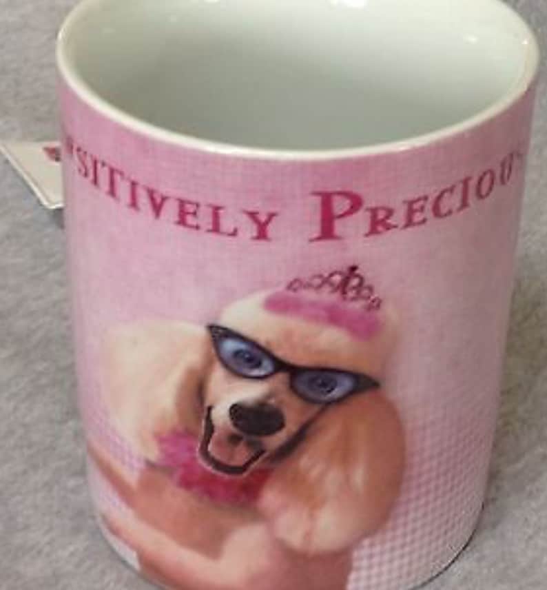 Coffee Mug Poodle Dog Pink Positively Perfect Ceramic | Etsy