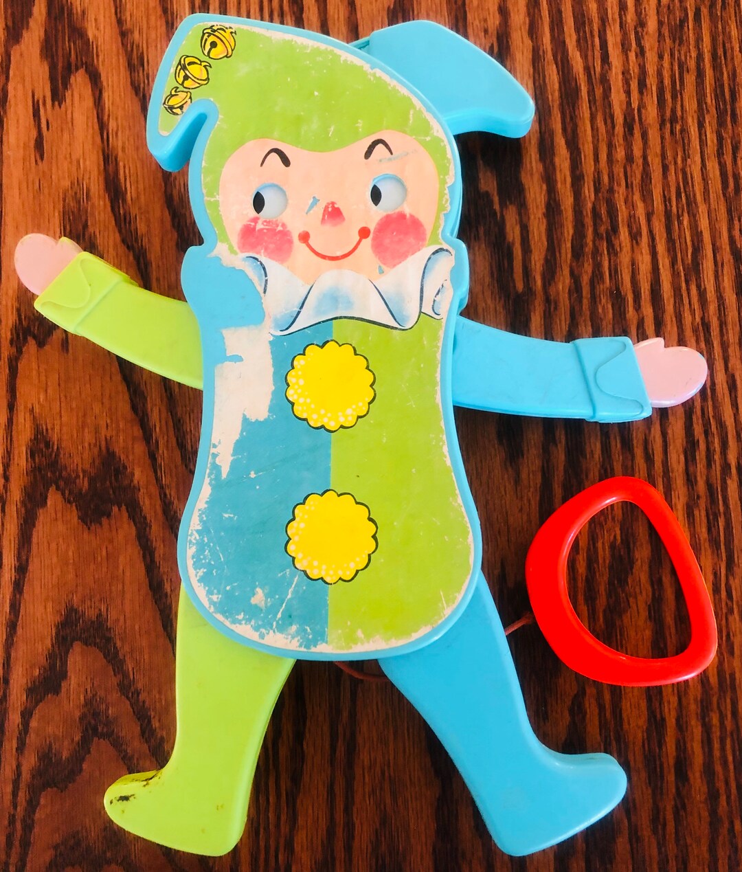 Fisher Price Jolly Jumping Jack 145 Toy Pull String Squeaks Baby ...