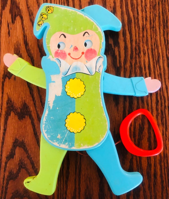 Fisher Price Jolly Jumping Jack 145 Toy Pull String Squeaks - Etsy
