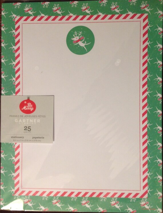 Computer Printer Paper Rudolph Red Nose Reindeer Border 40 | Etsy