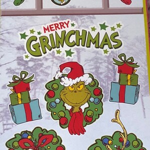Dr Seuss the Grinch Vinyl Static Christmas Window Clings Boxed - Etsy