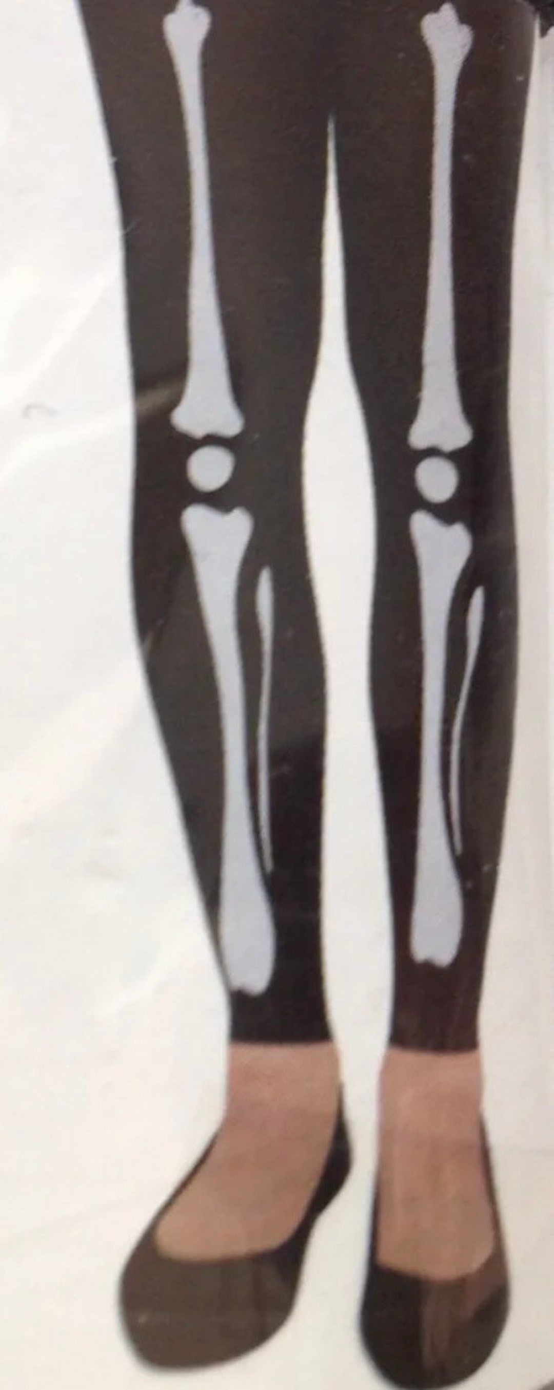 Skeleton Leggings Black Footless Tights Goth Halloween Costume - Etsy
