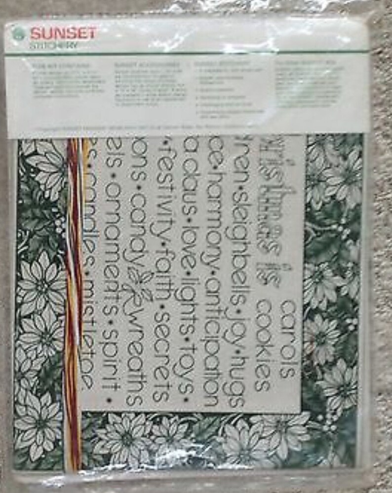 Sunset Stitchery Christmas Embroidery Kit Wall Plaque Cheryl - Etsy