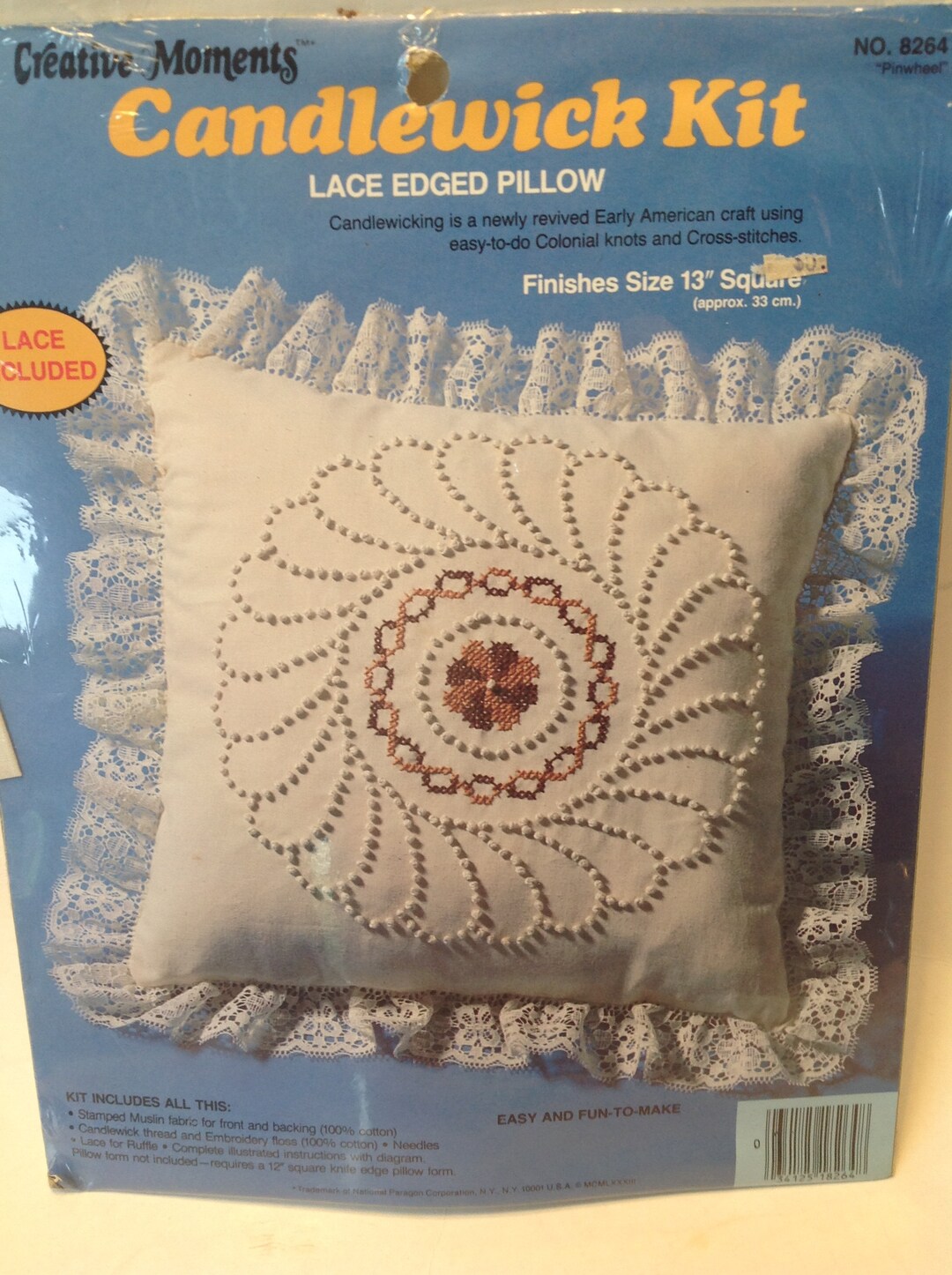 Creative Moments Candlewick Pillow Kit 8264 Pinwheel Lace - Etsy