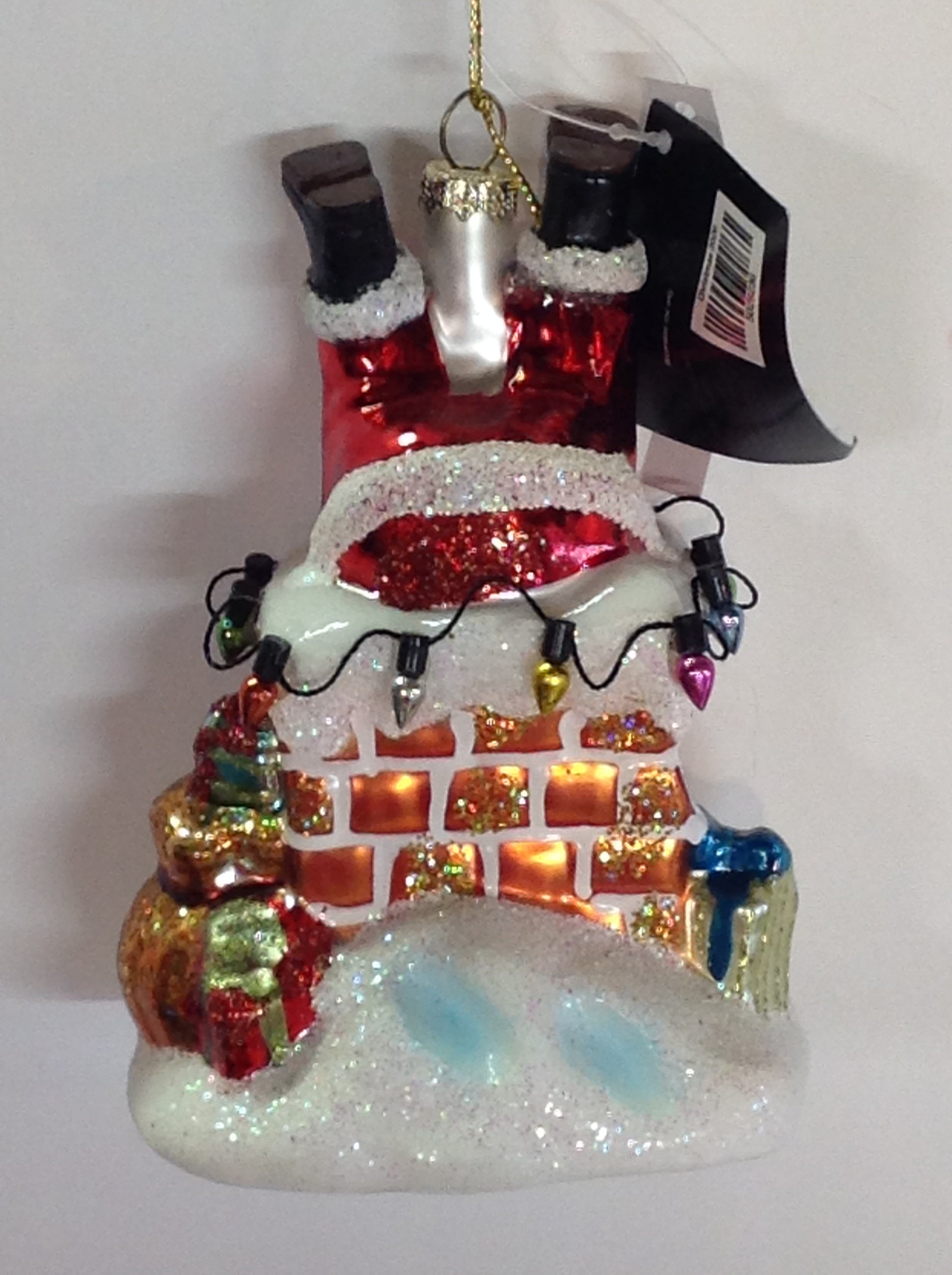 Robert Stanley Christmas Ornament Glass Santa Claus Stuck in - Etsy UK