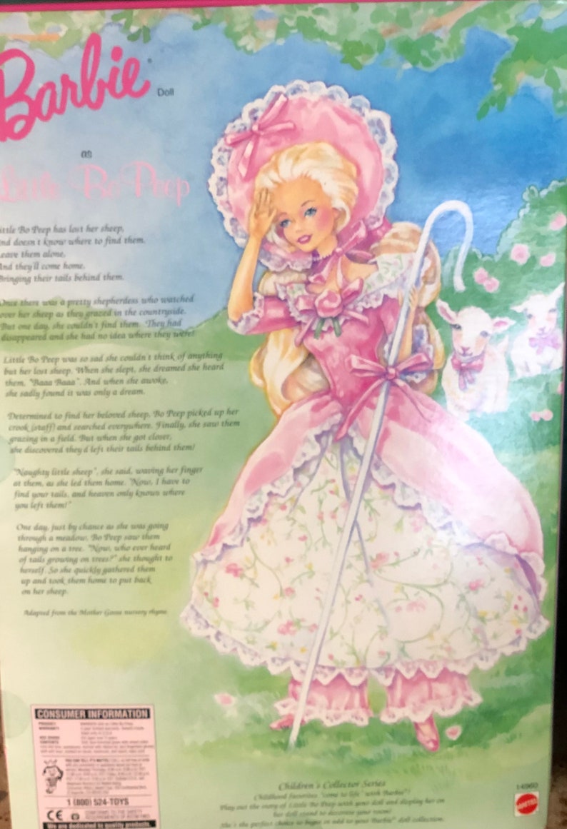 Mattel Little Bo Peep Barbie Doll 1995 Childrens Collector Series ...