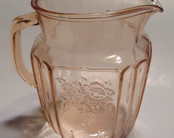 Pink Rose Pitcher | Etsy