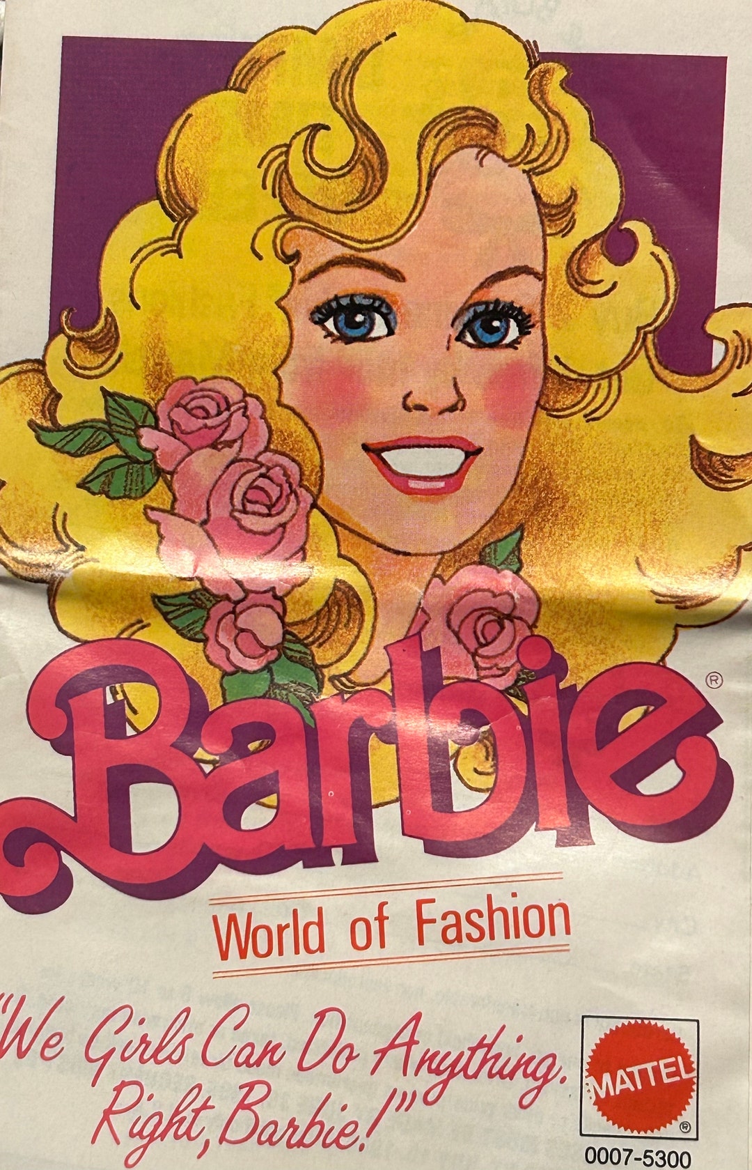 Vintage Barbie World of Fashion Pamphlet Fold Out Doll Inventory Mattel ...