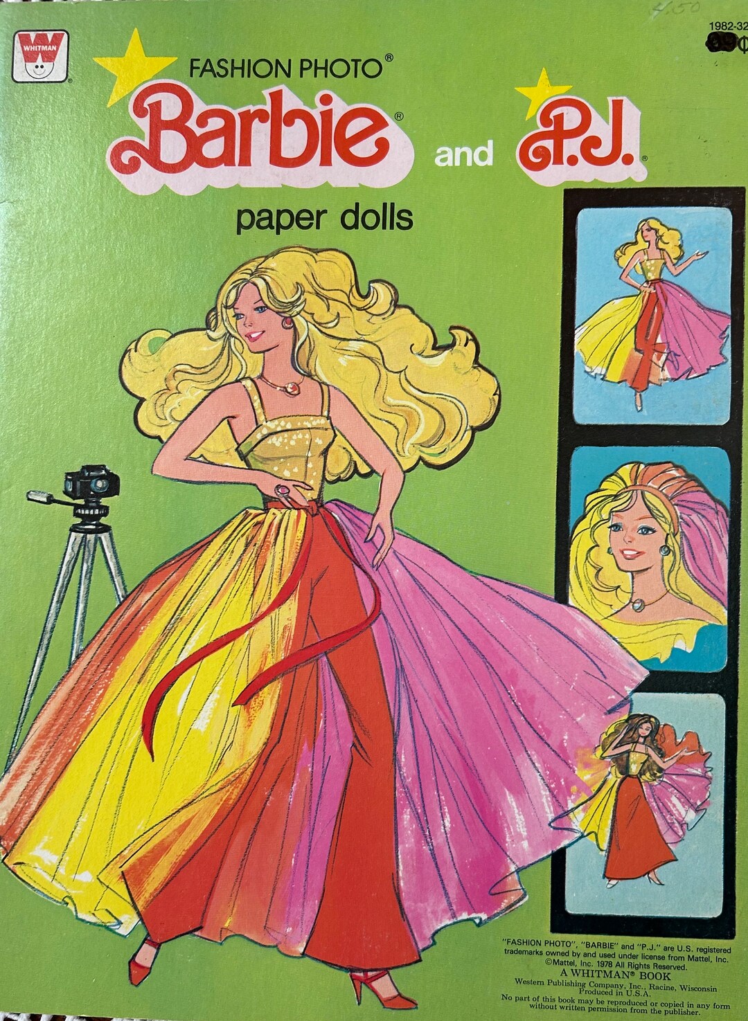 Fashion Photo Barbie and PJ Paper Dolls Book 1982-32 Whitman Un-cut ...