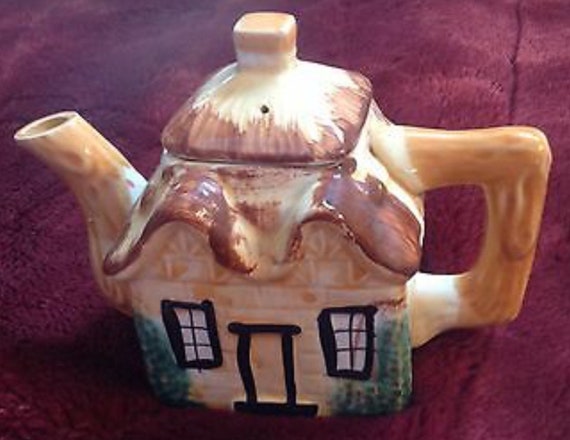 Teapot English Cottage Shape Vintage Porcelain Country | Etsy