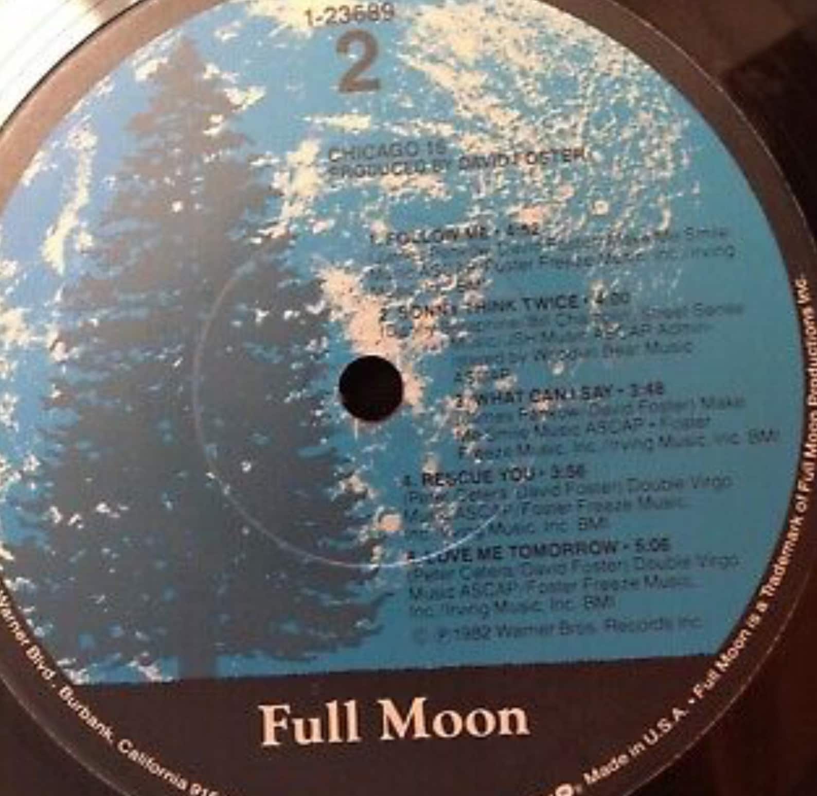 Chicago 16 1982 Original Vinyl LP Record Album Full Moon - Etsy