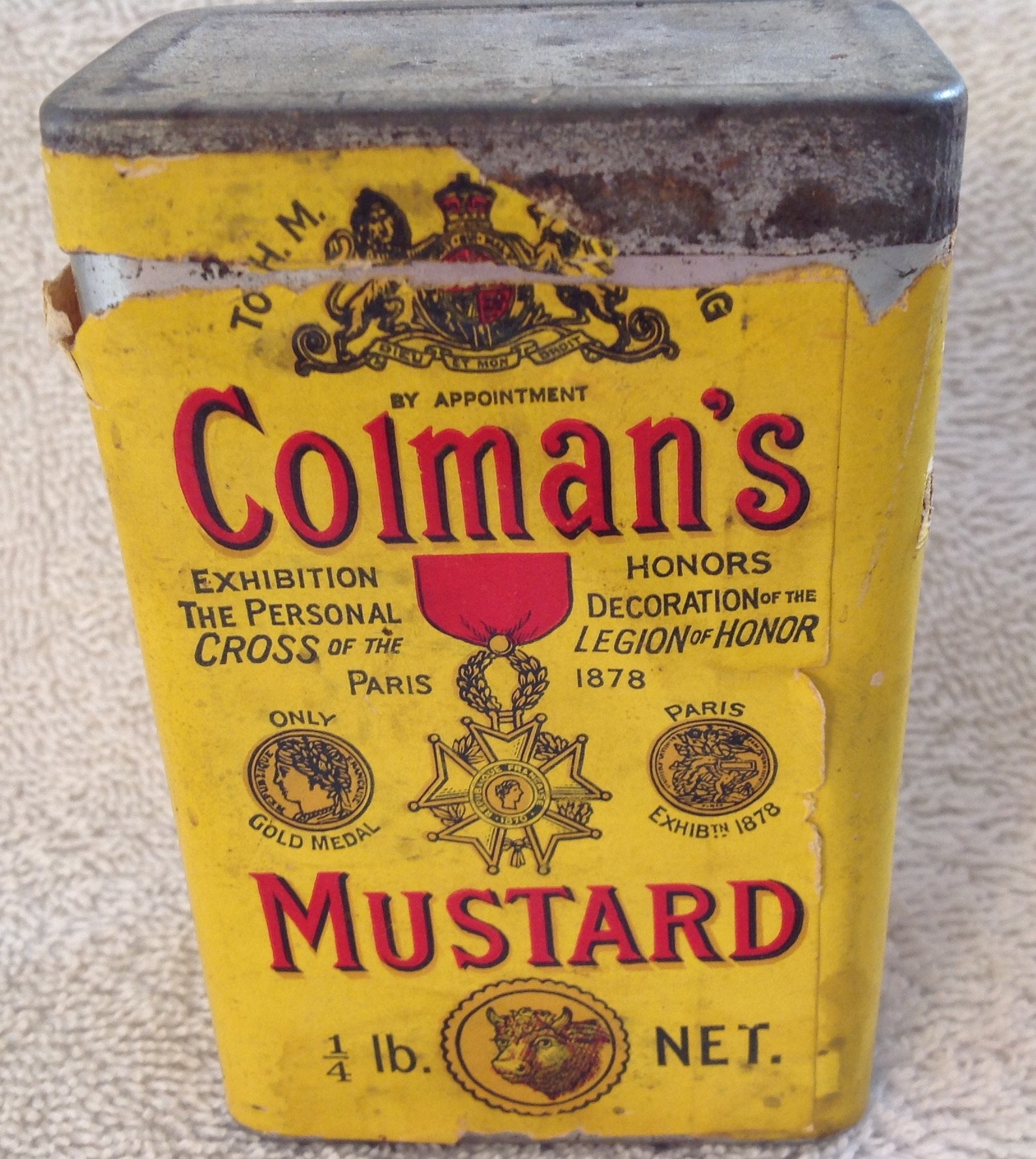 Coleman's Mustard Container Can 1/4 Lb Tin Rochester New | Etsy