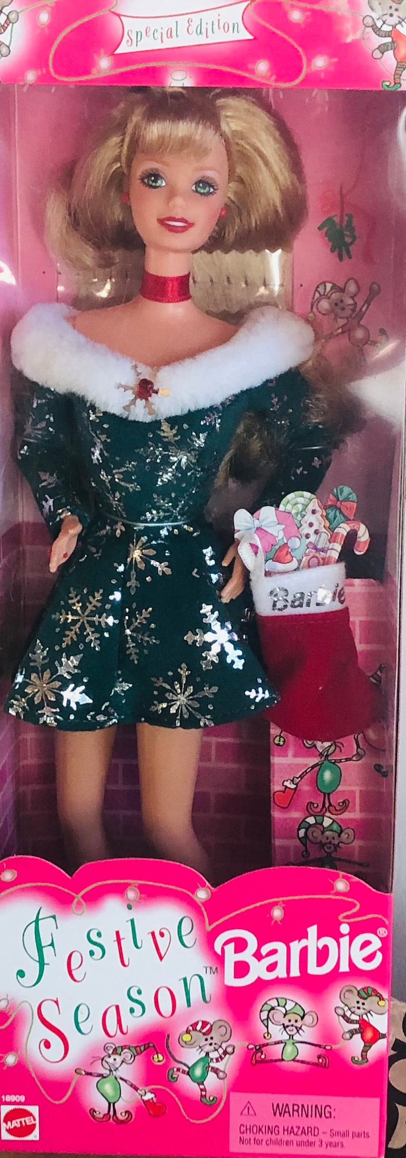 Mattel Festive Season Barbie Doll 1997 NRFB 18909 Christmas - Etsy