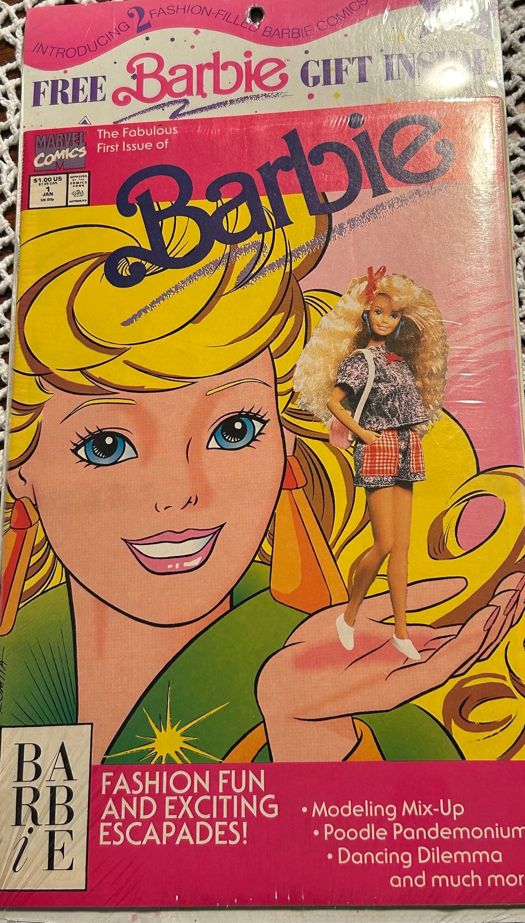 Barbie Comics #1 First Issue New in Cellophane Marvel 1990s Vintage - Etsy