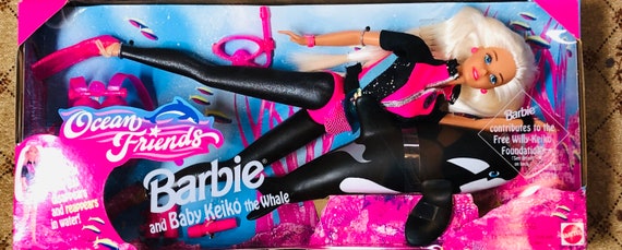 Mattel Ocean Friends Barbie Keiko Whale 1996 NRFB 15428 New - Etsy