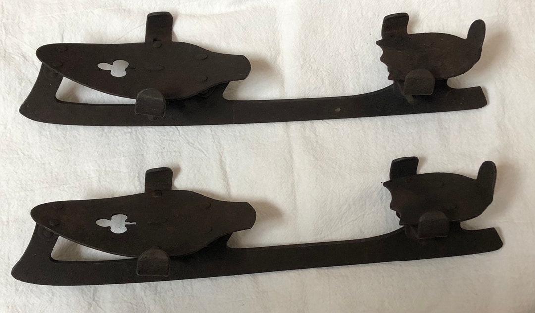 Antique Clamp on Iron Metal Ice Skates With Blades - Etsy