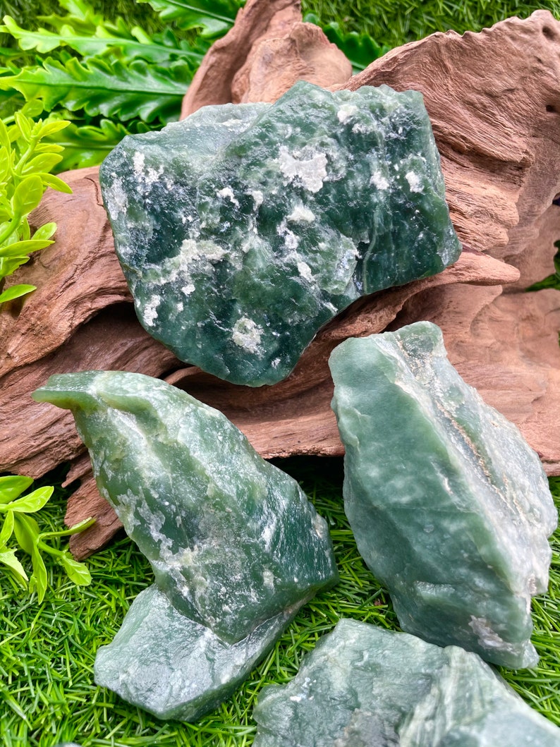 Natural Green Jade Rough Stone Real Beautiful Jade Stone From - Etsy