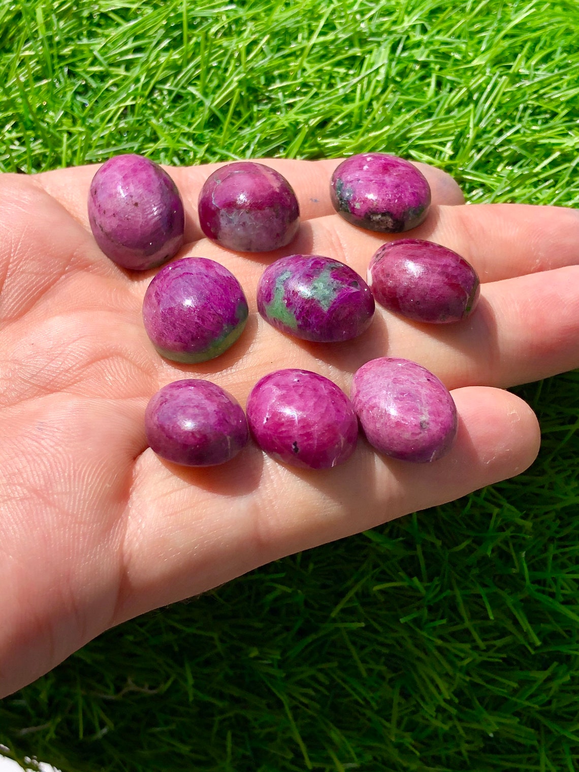 1 PC Natural Ruby Cabochon / 20-25 mm genuine Ruby Cabochon | Etsy