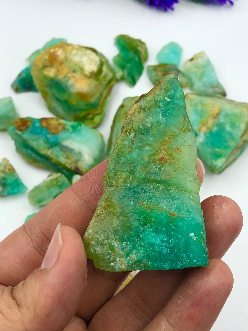 Natural Peru Blue Opal Rough Stone Real Gem Silica Rock Stone - Etsy