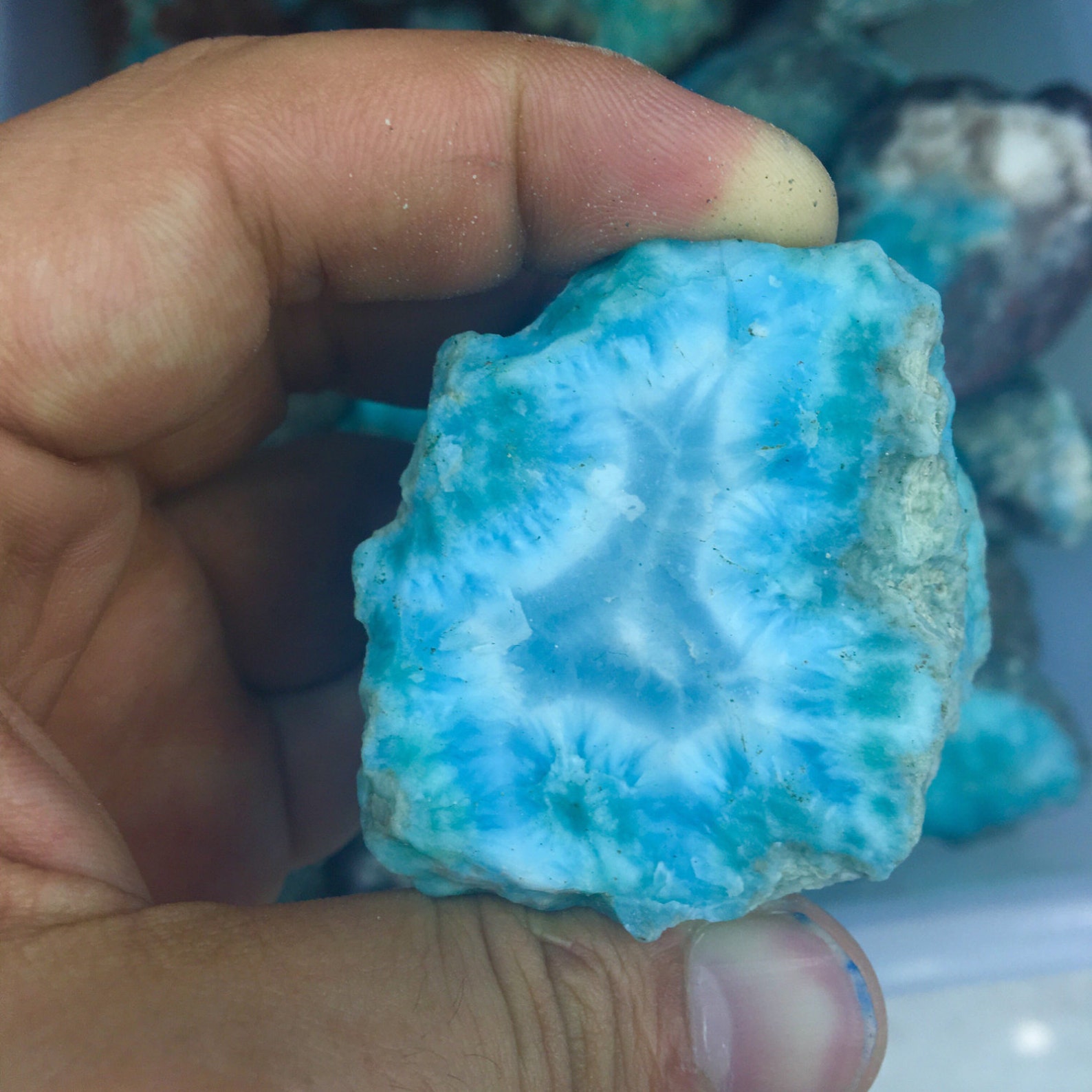 Rough Larimar / Natural Larimar / Genuine Larimar Origin - Etsy
