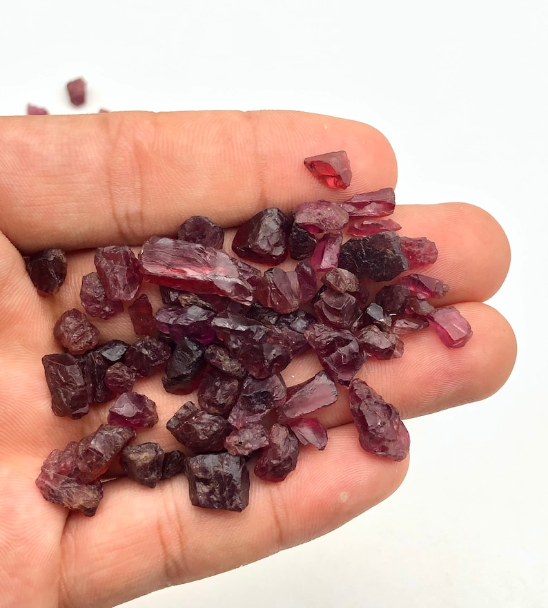 50 Gram Natural Raw Garnet Stone for Making Jewelry Real Red Garnet ...