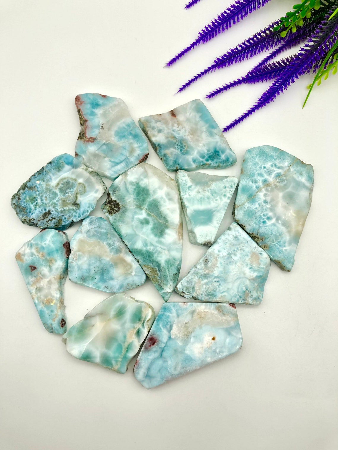 Rough Larimar Stone Slices / Natural Larimar Slabs/ 20-60 G - Etsy