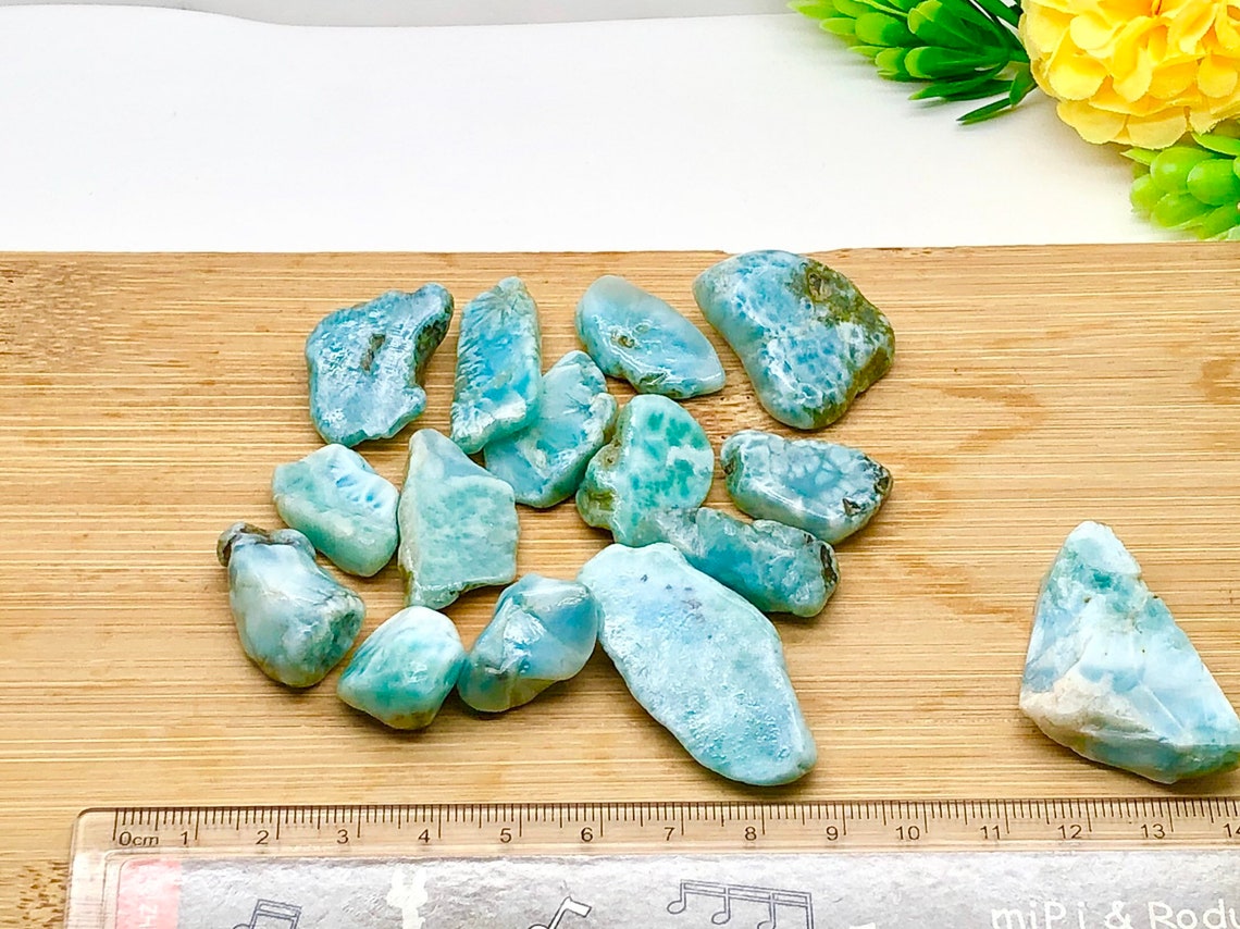 100 Gm Rough Larimar Tumble / Natural Larimar Tumble / Blue | Etsy