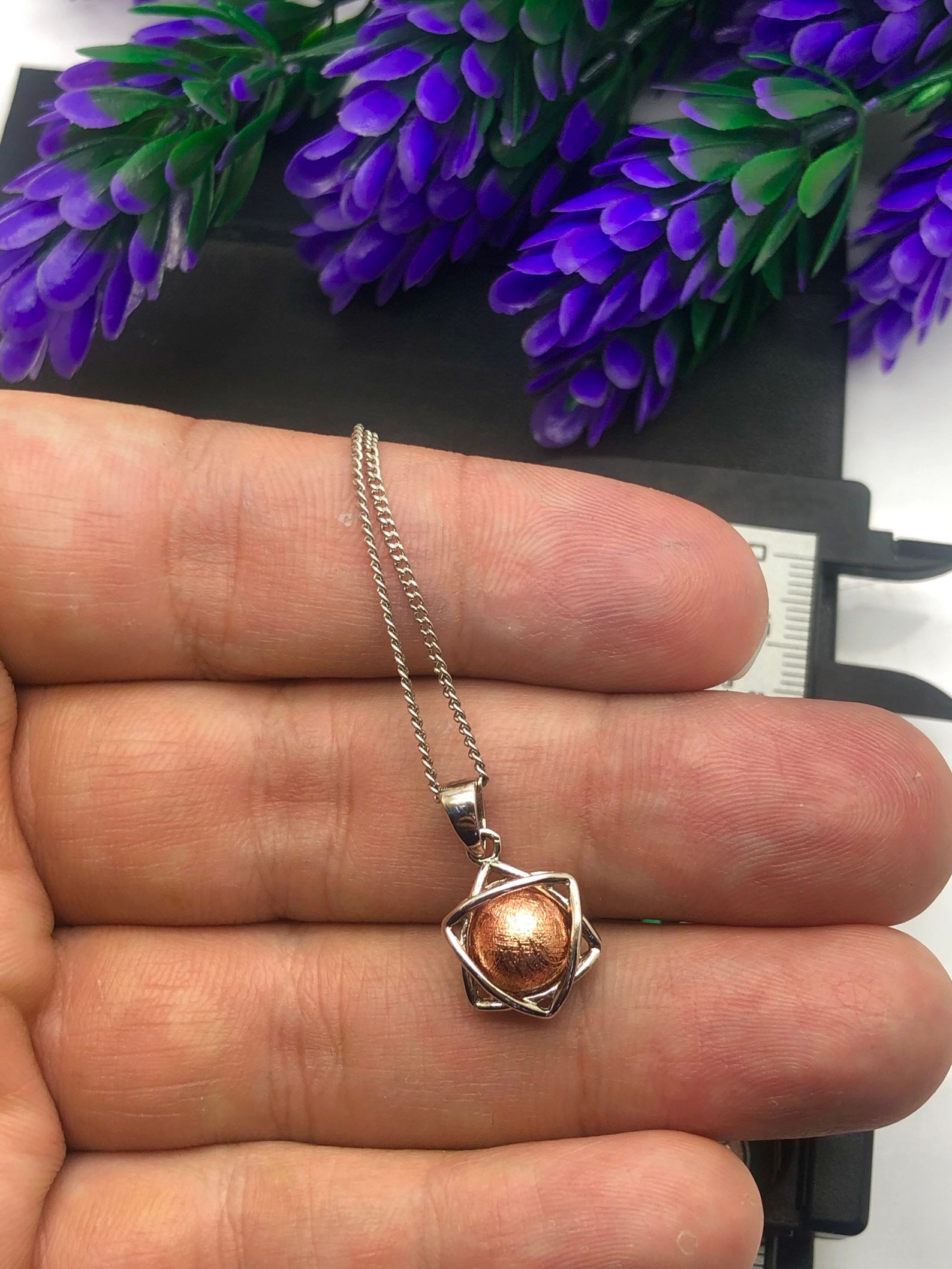 Genuine Gibeon Meteorite 925 Silver Star Round Pendent | Etsy