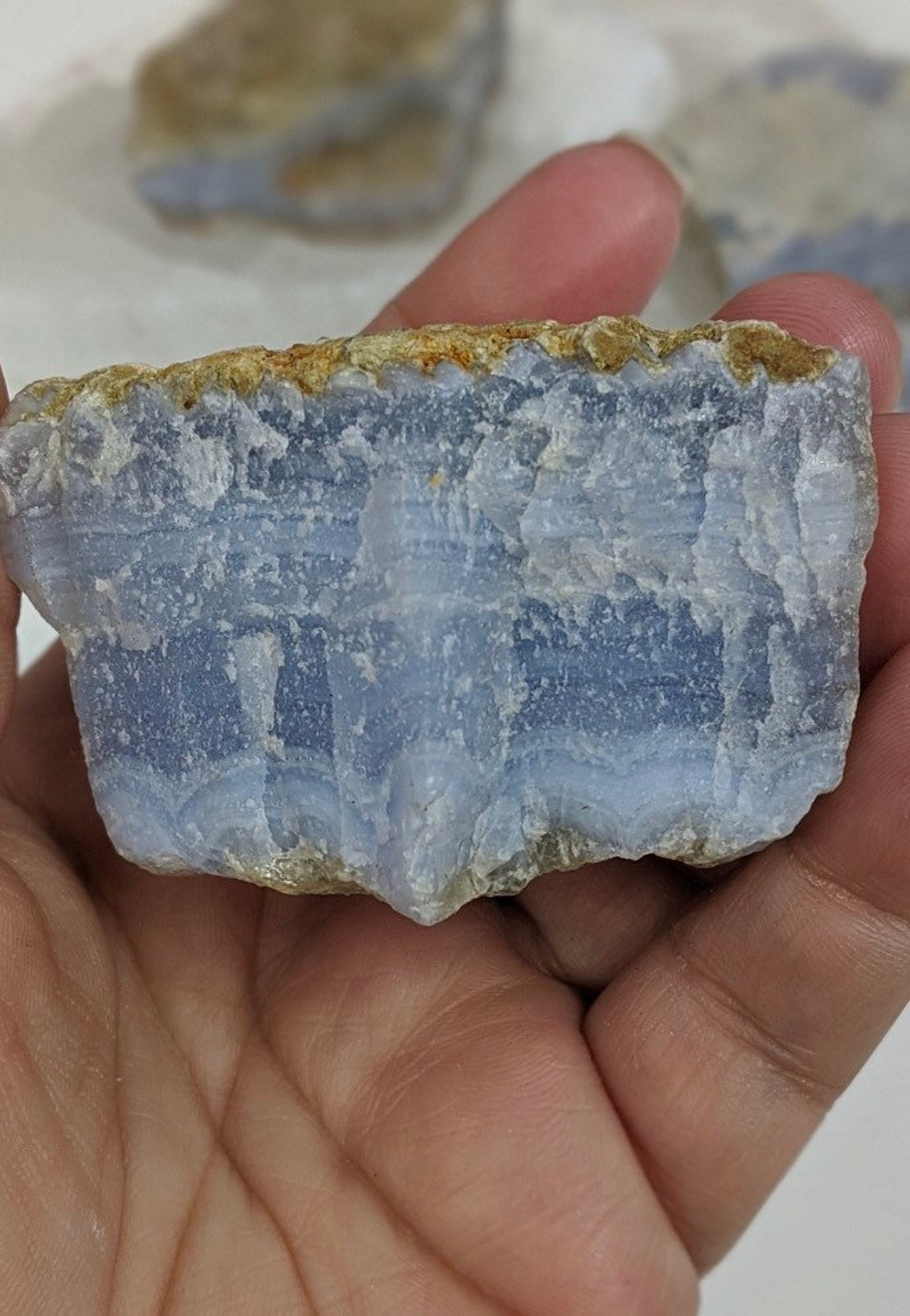 Natural Blue Lace Agate Rough Stone for Jewelry Making | Etsy