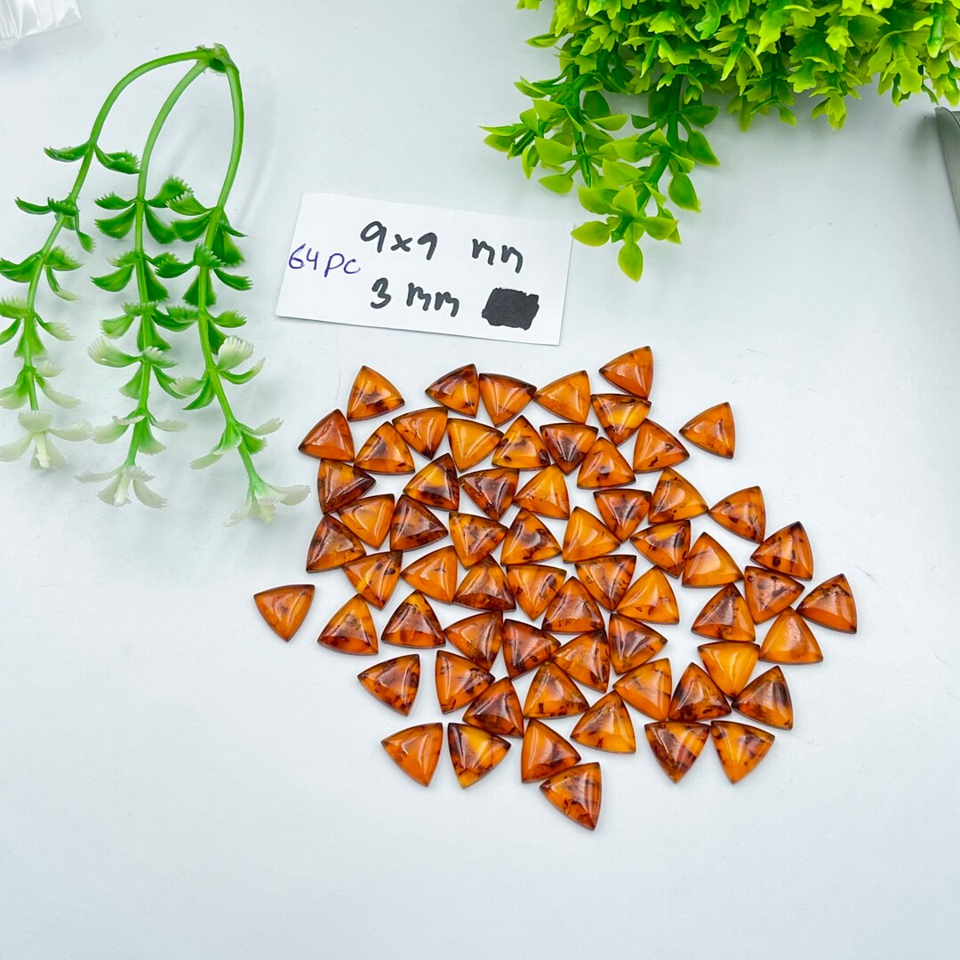 64 Pc Natural Baltic Amber 9x9mm 3 Mm 64pieces Lot Cabochon 100% ...