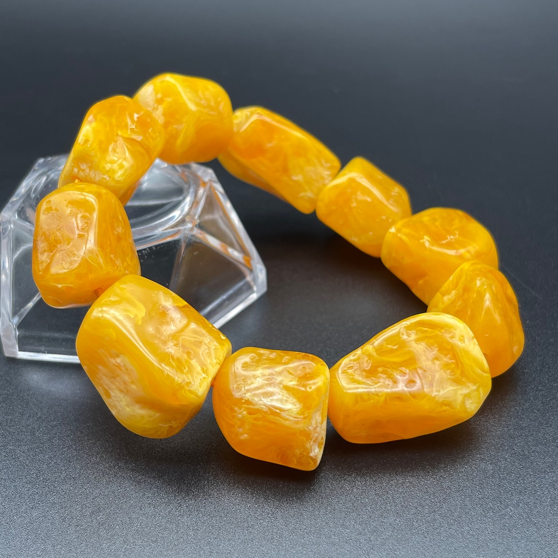 Genuine Yellow Vintage Bakelite Irregular 18 Mm Beaded - Etsy