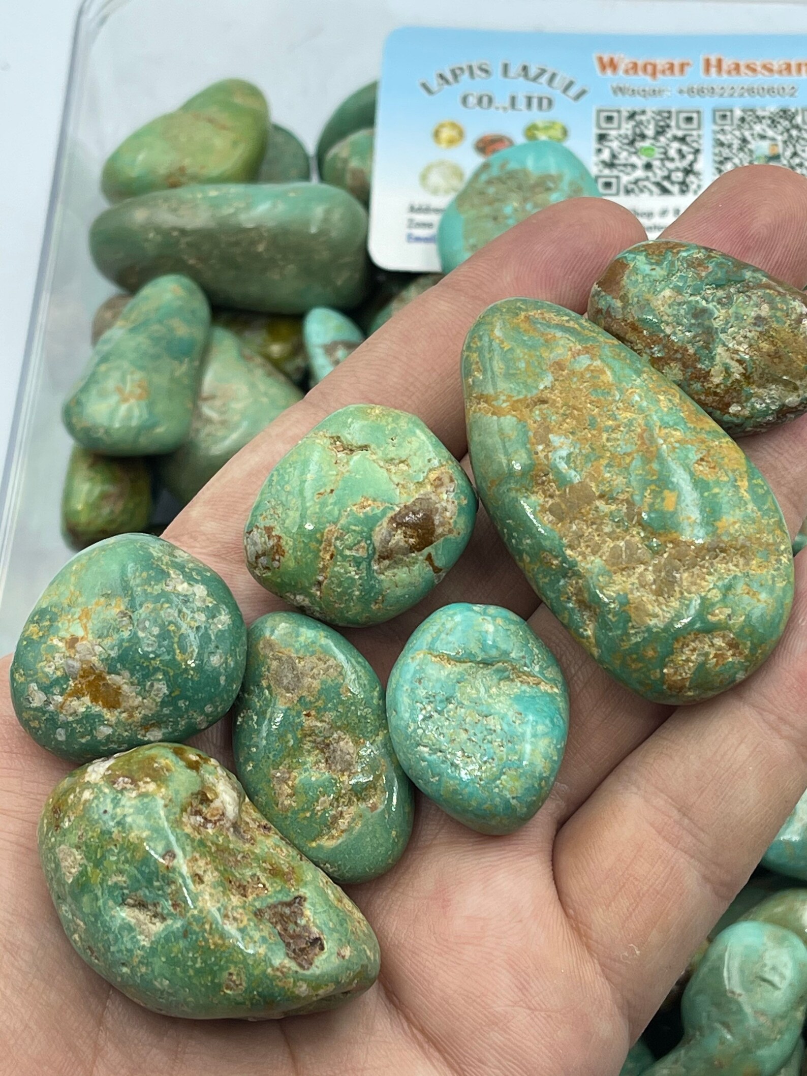 50 G 100% Natural Greenish Turquoise Nugget Tumbled Stone Natural ...