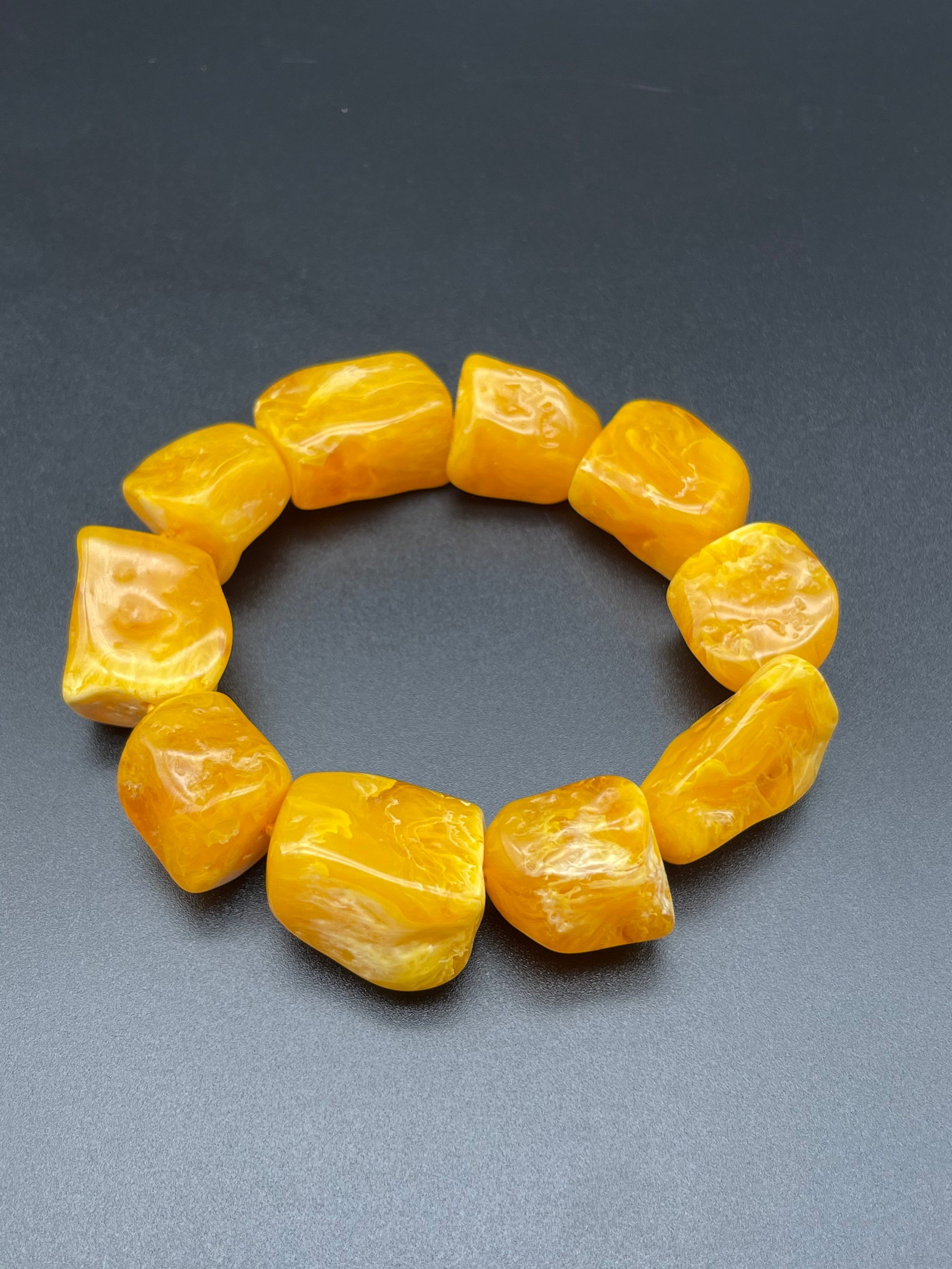 Genuine Yellow Vintage Bakelite Irregular 18 Mm Beaded - Etsy