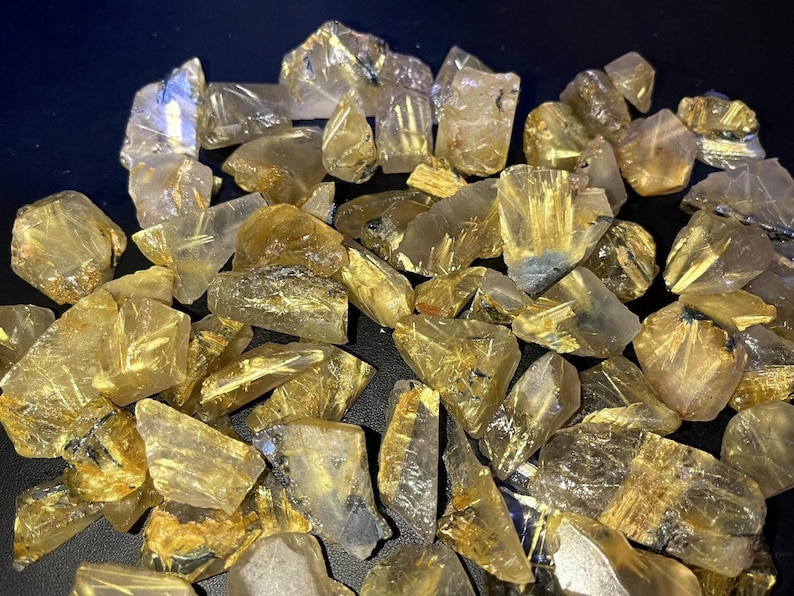 Gold Rutailated Quartz Rough High Quality Natural Golden - Etsy