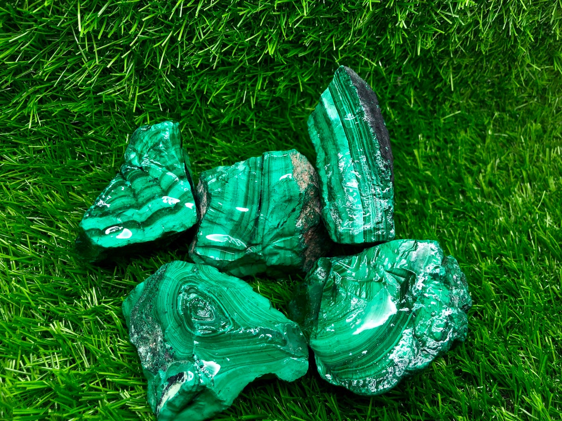 Rough Malachite Stone, African Green Crystal for Jewelry Making ...