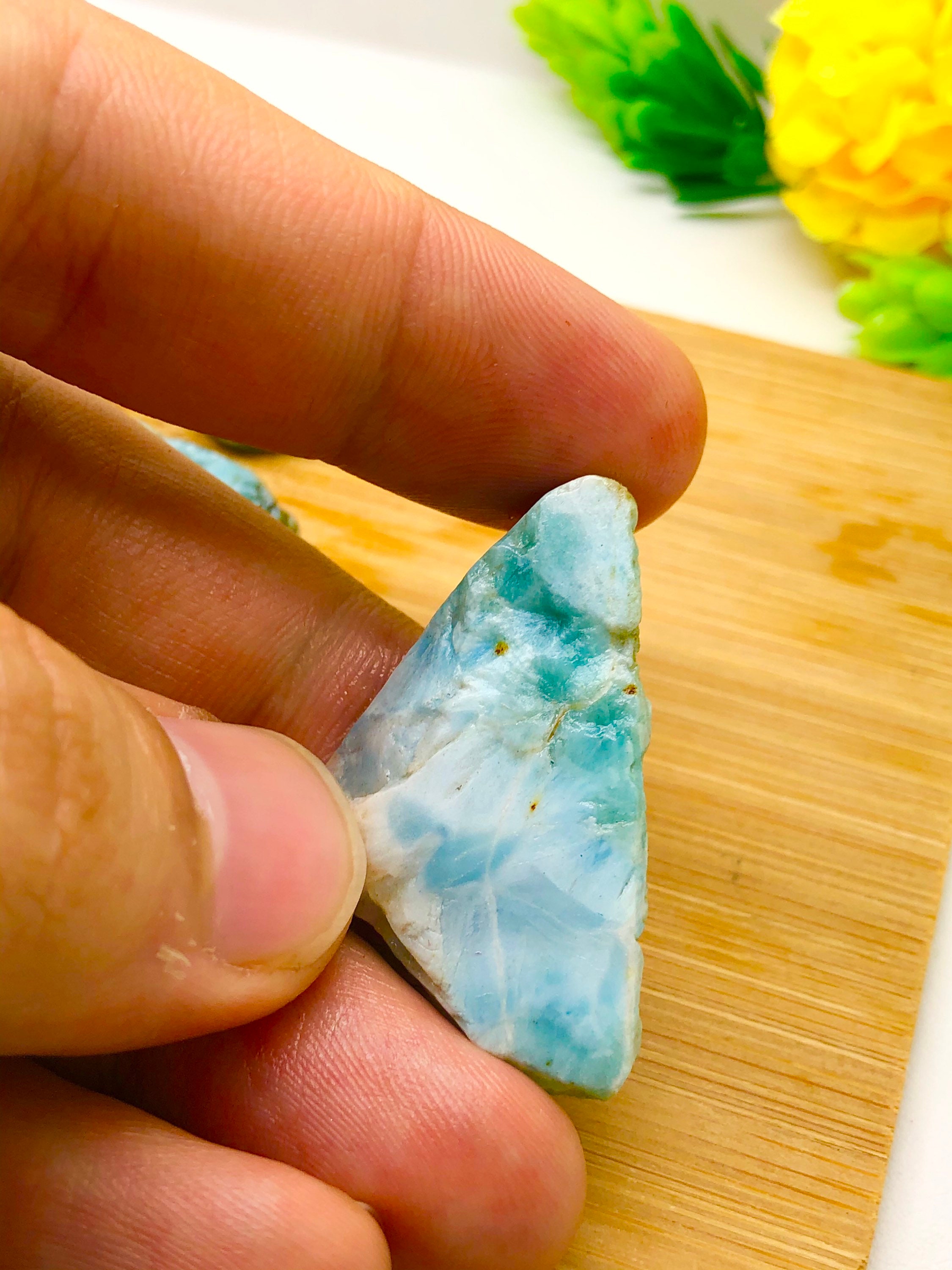 100 Gm Rough Larimar Tumble / Natural Larimar Tumble / Blue | Etsy