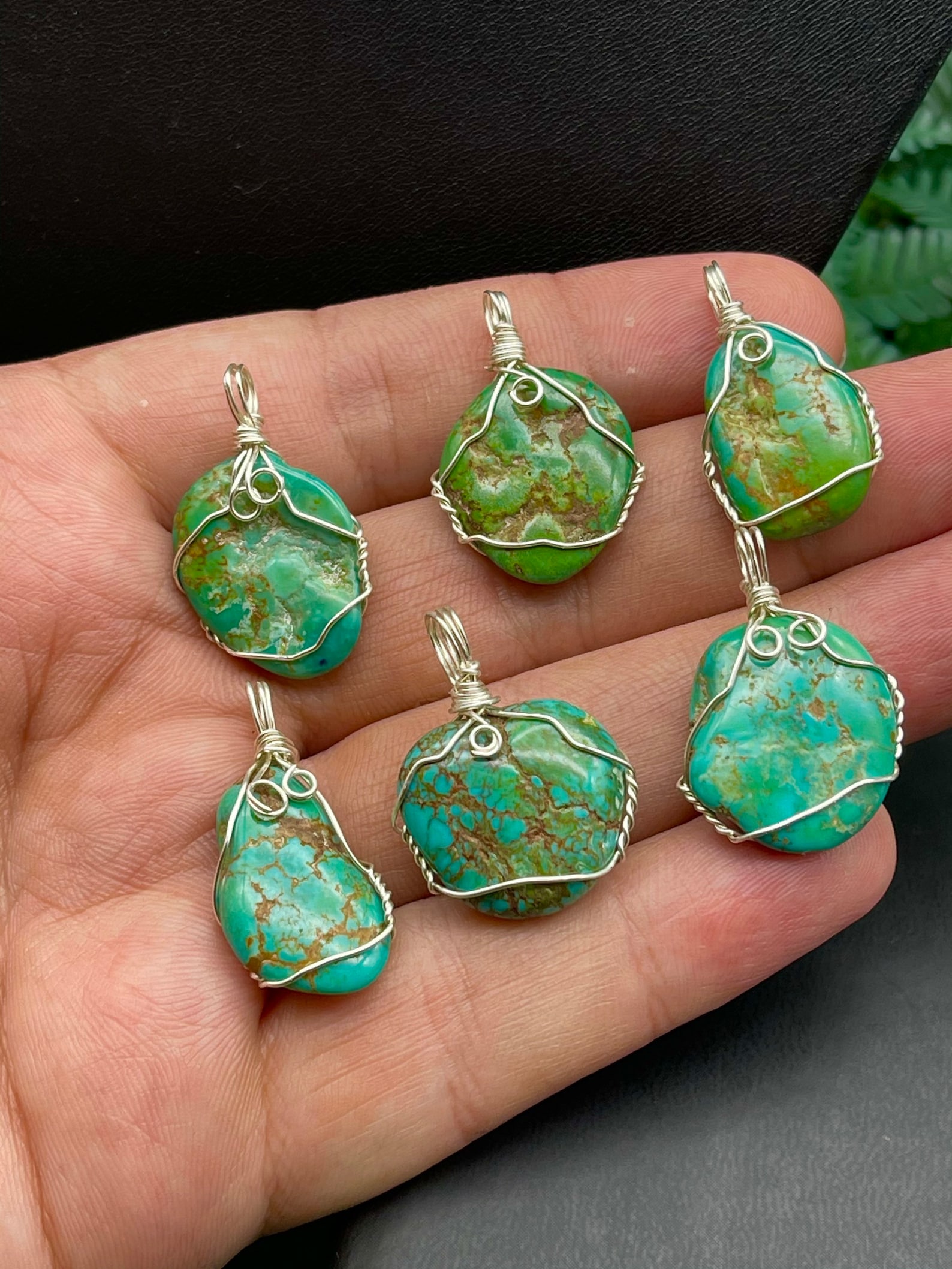 1 Pc Natural Turquoise Kingman Mine Necklace Pendant Real - Etsy