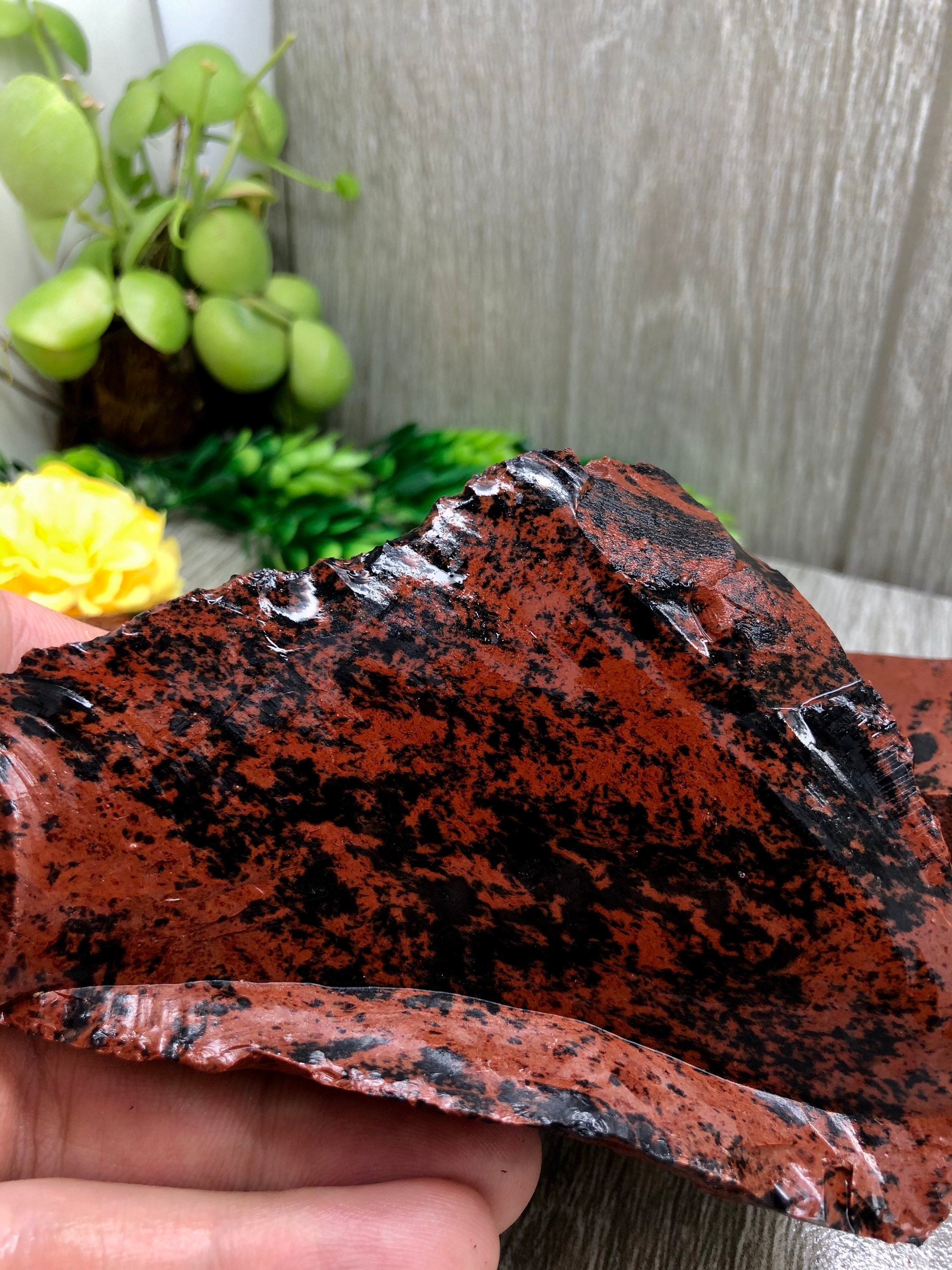 Raw Natural Mohagony Obsidian Red and Black Obsidian Maxico - Etsy