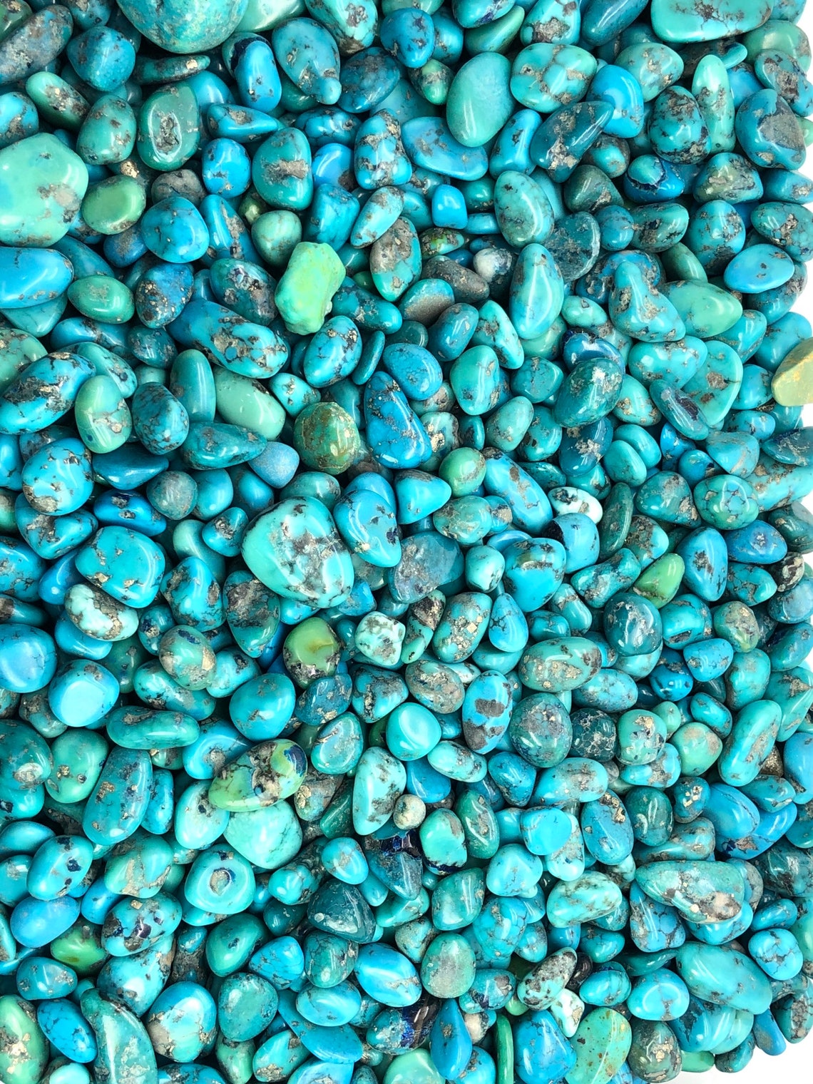 50 Gm 100% Natural Blue Small Turquoise Nugget Tumbled Stone - Etsy