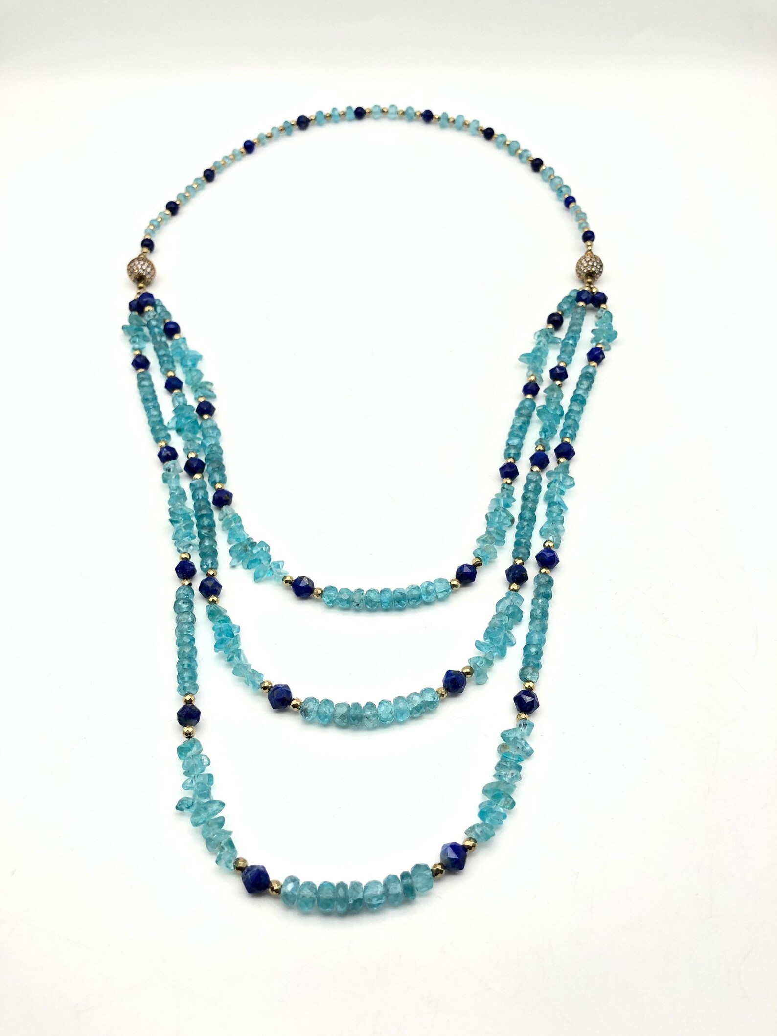 Natural Blue Neon Apatite Chip With Lapis Lazuli Shape - Etsy