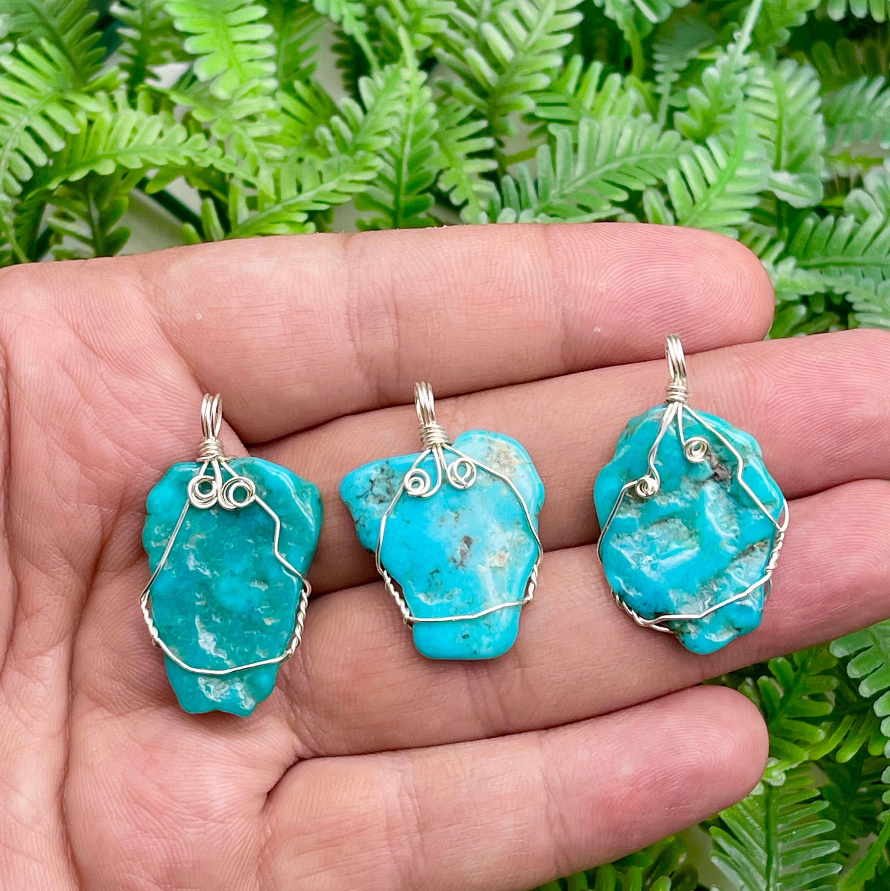 1 Pc Natural Turquoise Necklace Pendant Real Turquoise Dark 1 Pc Natural Turquoise Necklace Pendant Real Turquoise Dark