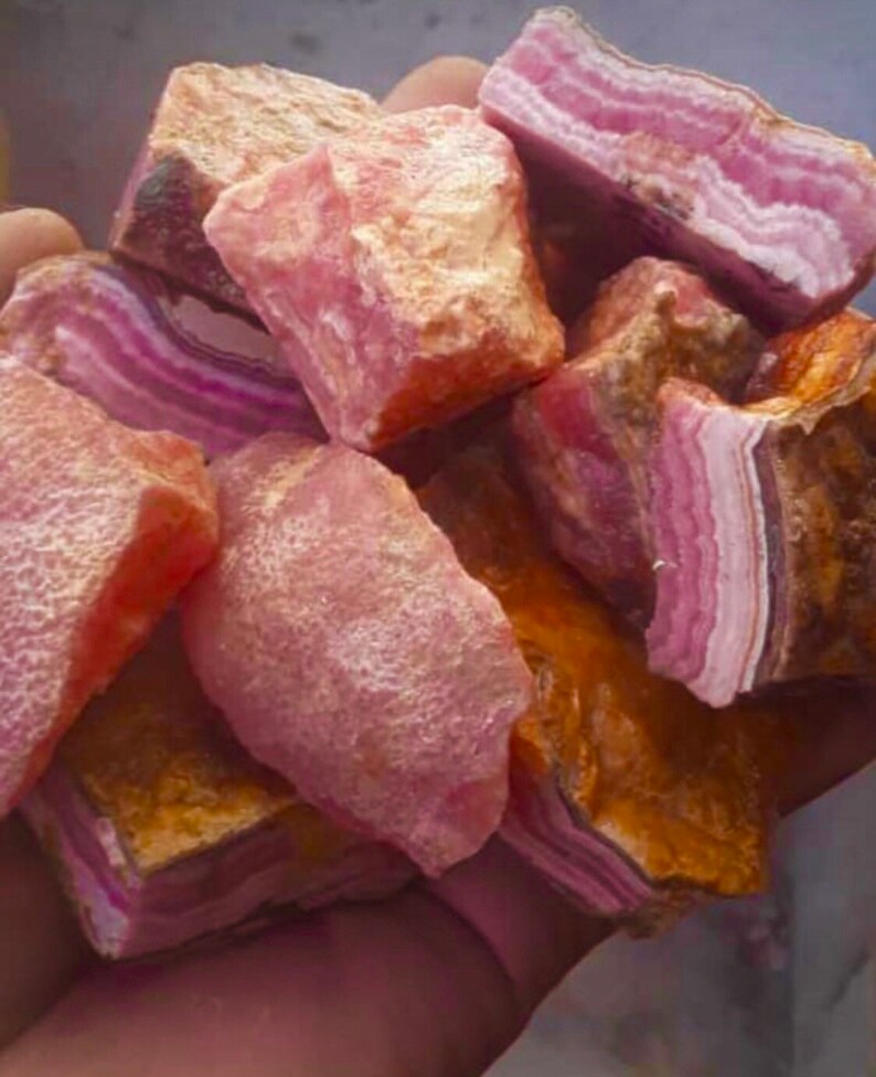Rough Rhodochrosite Stone Natural Raw Rhodochrosite Rough Stone ...