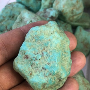 50 G Turquoise Stone 100% Natural Rough Turquoise Material Blue ...
