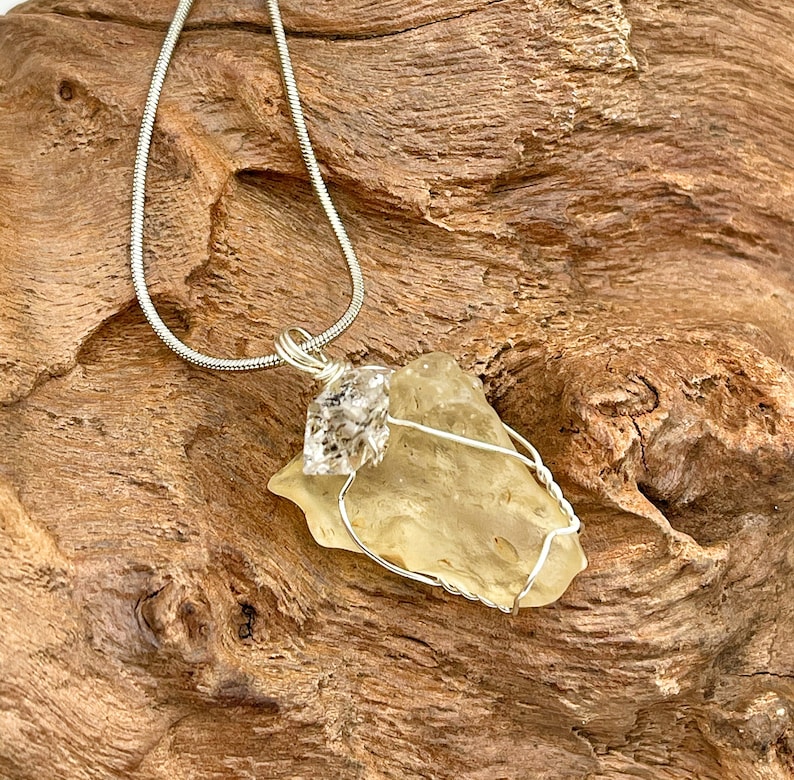 1 Pc Natural Libyan Dessert With Herkimer Quartz / Genuine Libyan ...
